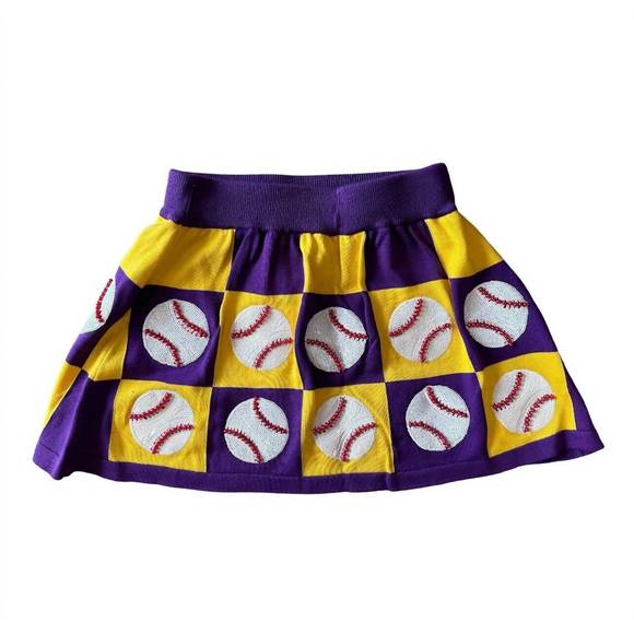 QUEEN OF SPARKLES | Skirts | New Queen Of Sparkles Checkered Baseball ...